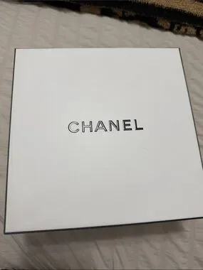CHANEL | Accessories | Chanel White Box With Black Logo | Poshmark